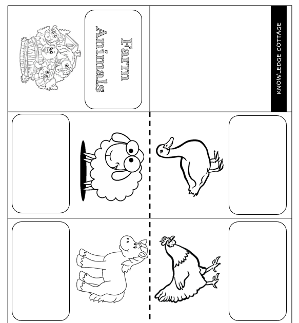 Farm Animals Mini Book Template
