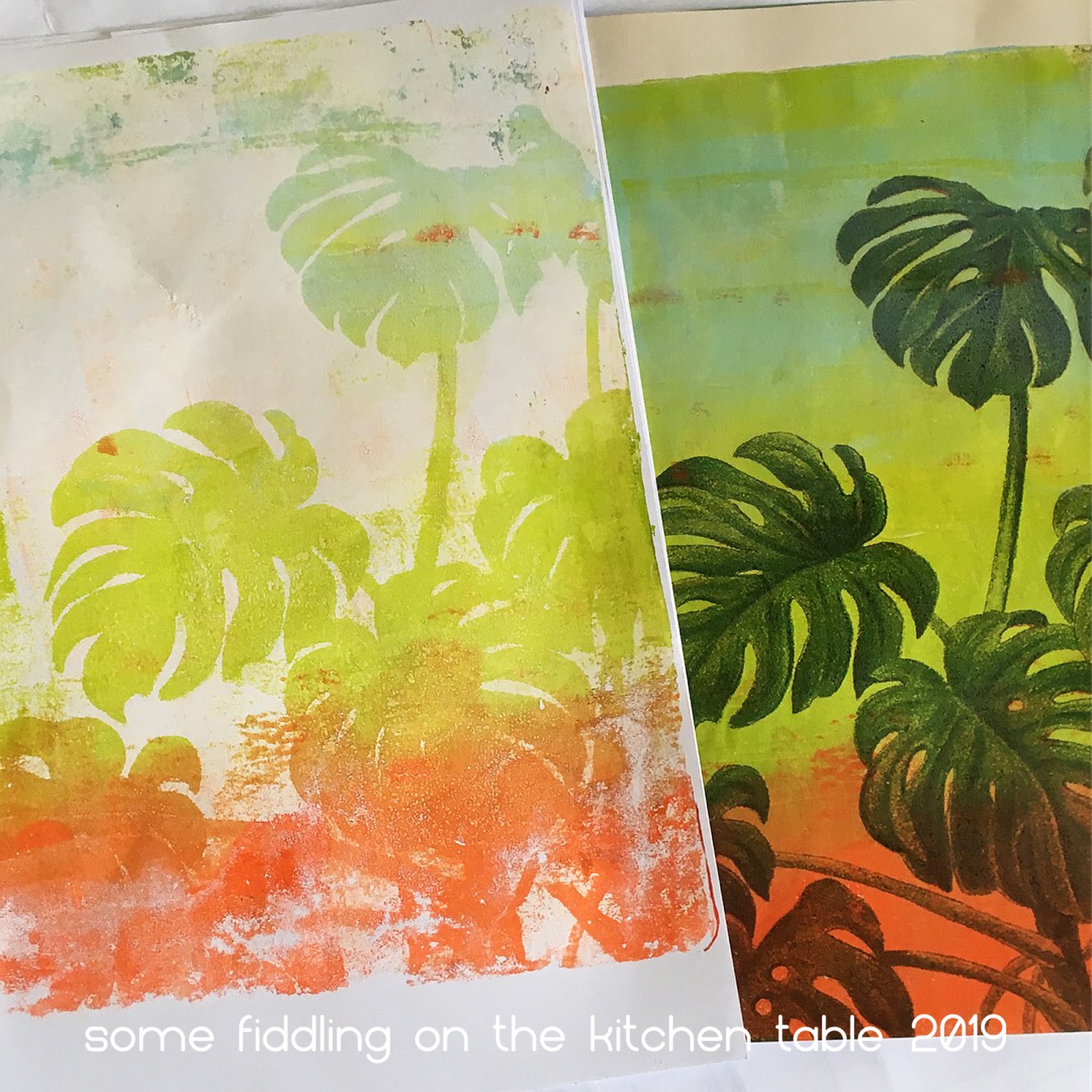 Some fiddling on the kitchen table: Resist Printing