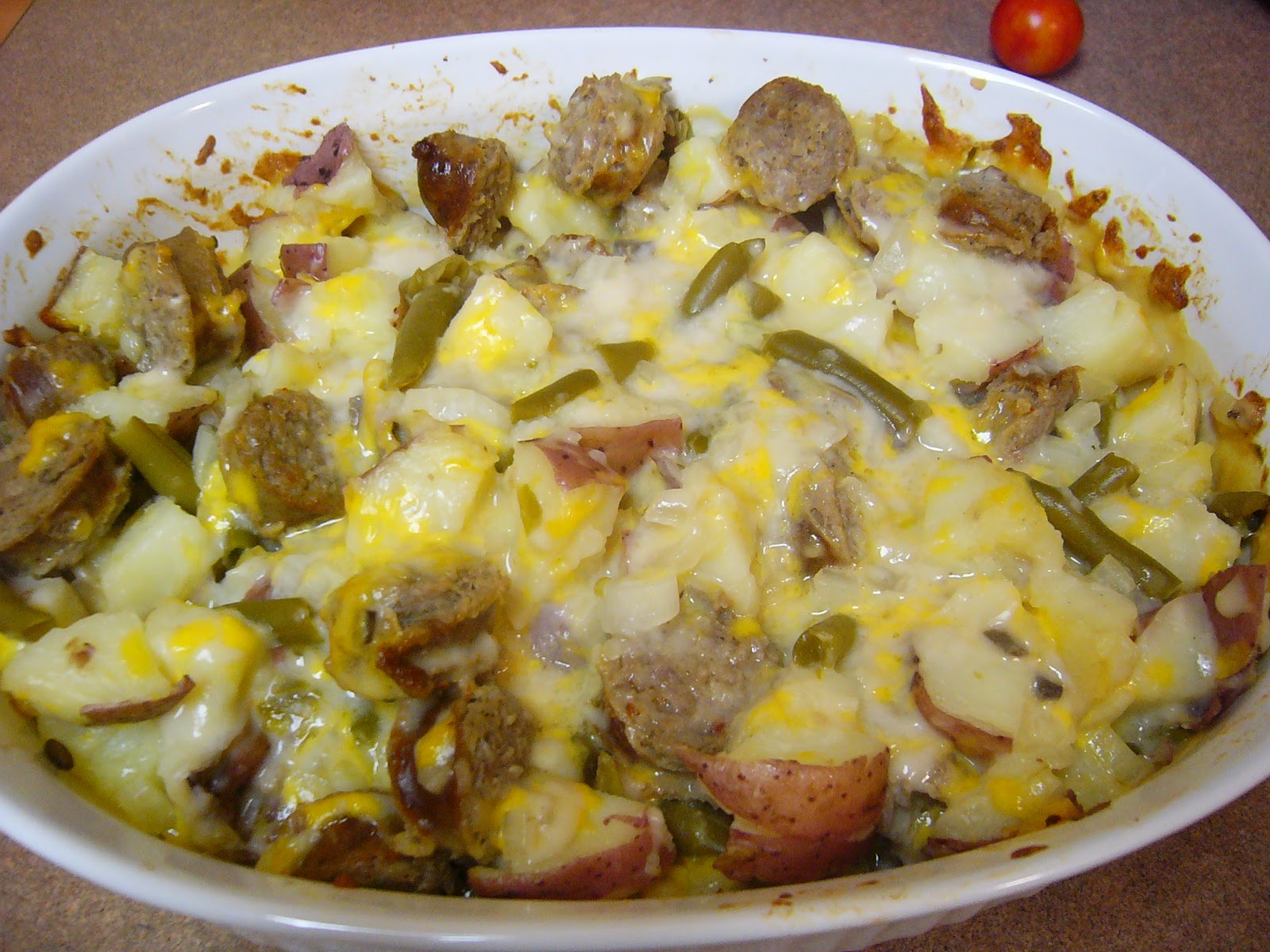 Bringing Home the Brakebush: Cheesy Brat Casserole