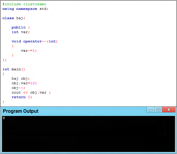 C Programming Tutorials Operator Overloading With Postfix Decrement 8463