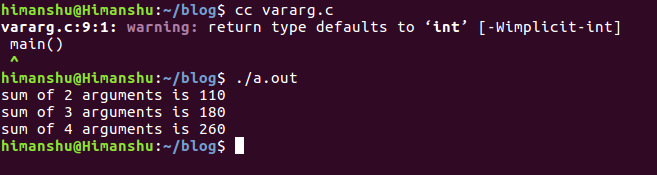 Linux And Networking Variable Argument List Function