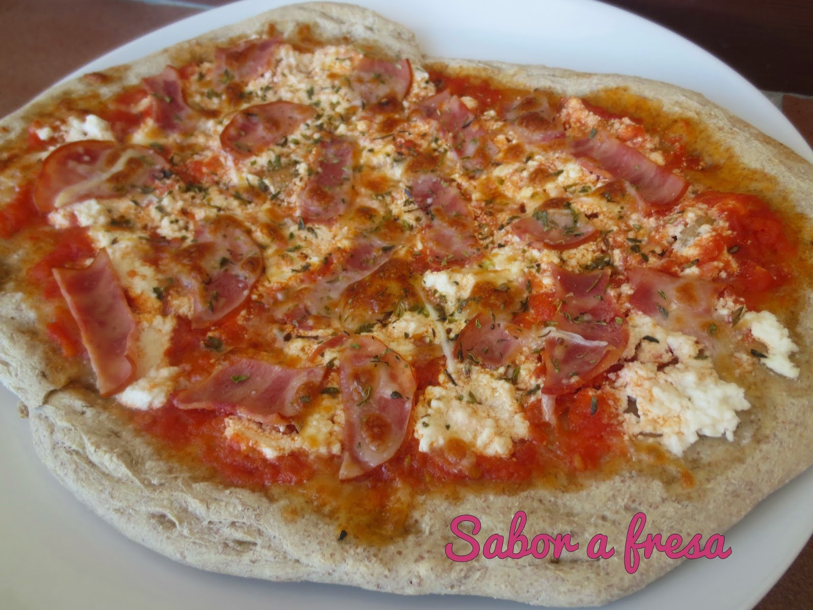 Sabor a fresa: Pizza integral baja en calorías