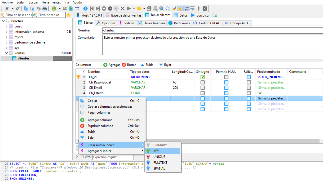 Ayuda TecnolÓgica Crear Una Base De Datos Con Heidisql