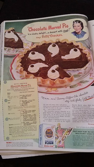 Vintage Product Recipes: Betty Crocker Chocolate Marvel Pie
