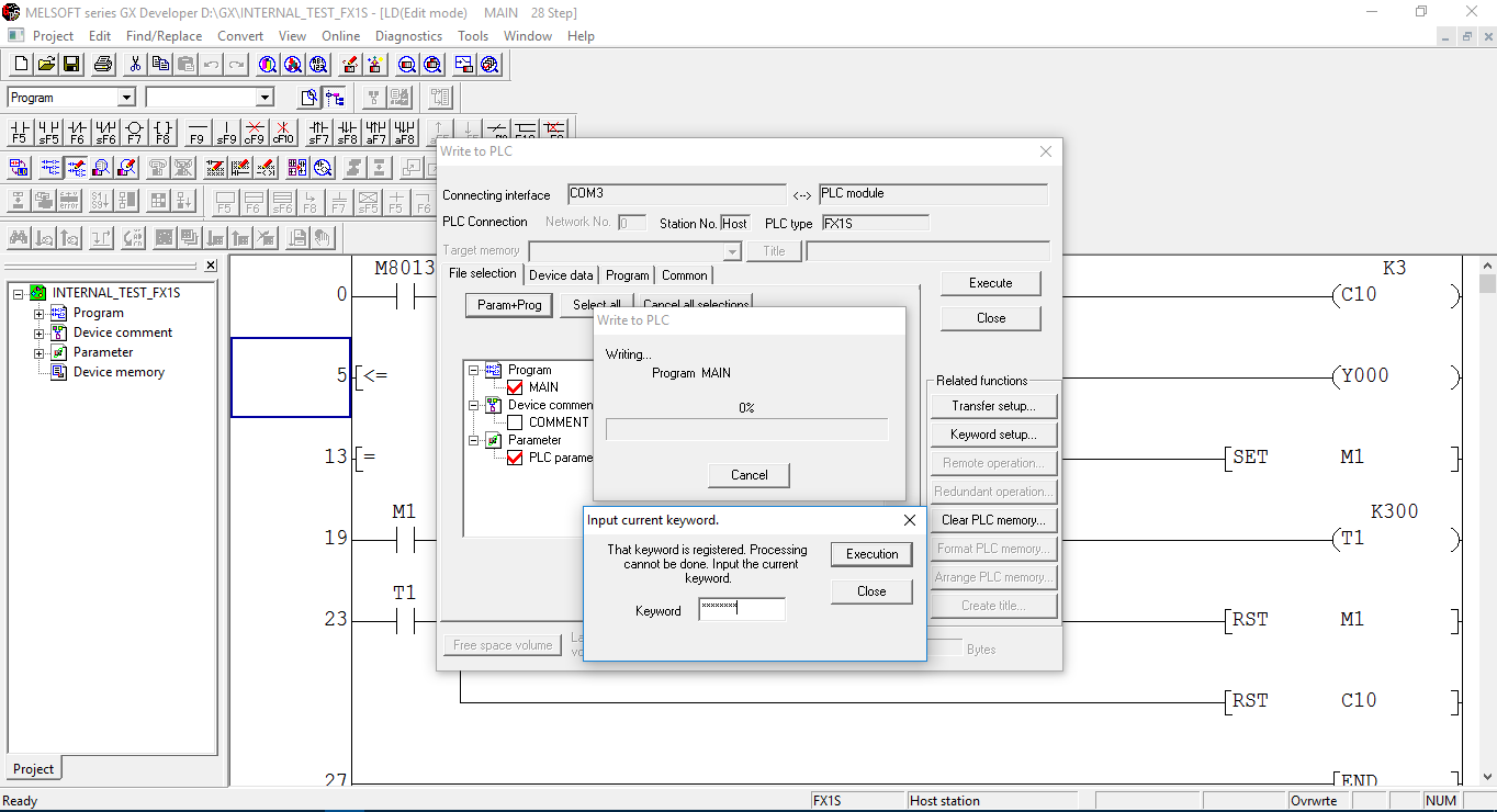 Cara mengunci Program PLC Mitsubishi dengan GX-Developer – Blog0listrik