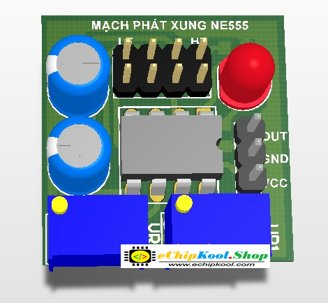 Mạch tạo xung vuông dùng IC NE555