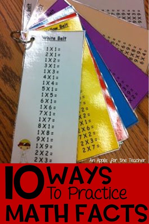 An Apple For The Teacher: 10 Ways to Practice Math Facts