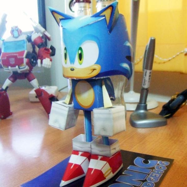 Minecraft Papercraft Sonic