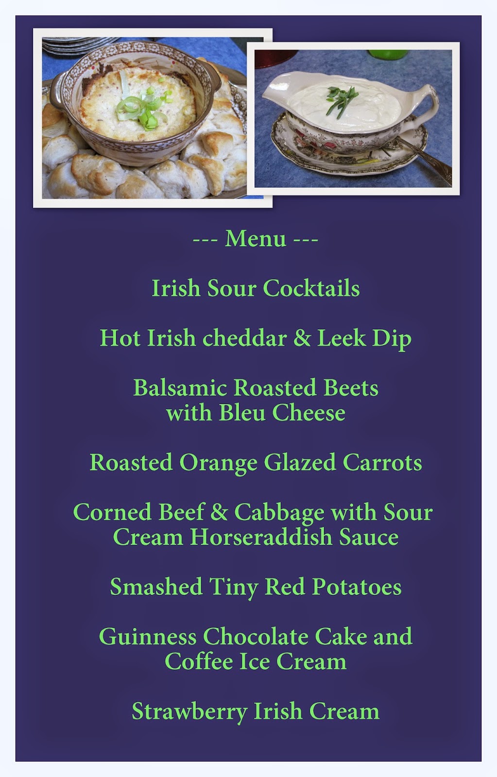 Slice of Pie Cookbooks & Entertaining: St. Patrick's Day Dinner!