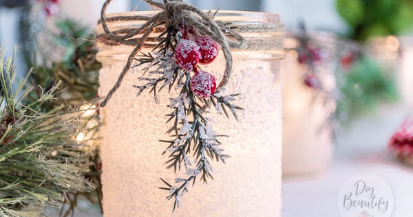 Frosted Christmas Luminaries | DIY beautify - Creating Beauty at Home