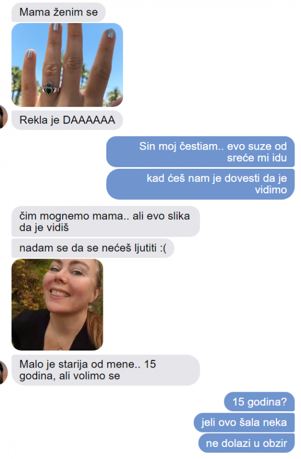SIN MI JE POSLAO PORUKU DA SE ŽENI: Počela sam plakati od sreće, a KAD MI JE POSLAO NJENU SLIKU ...