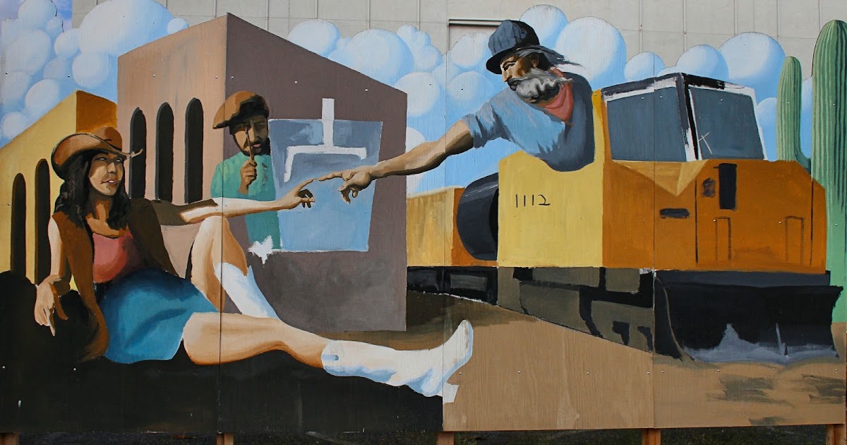 The Tucson Murals Project: Train Engineer and Onlooker