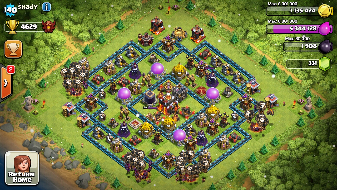 kitz blog: the best setup base of COC ( clash of clan ) for th10