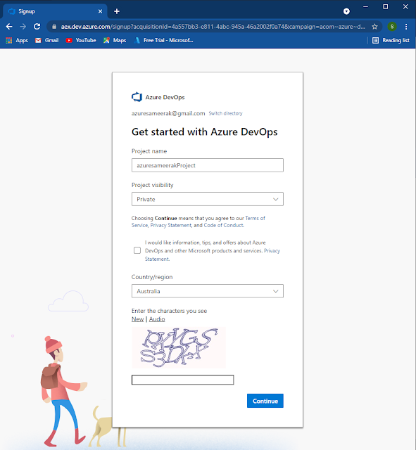 Creating a Microsoft Azure DevOps account