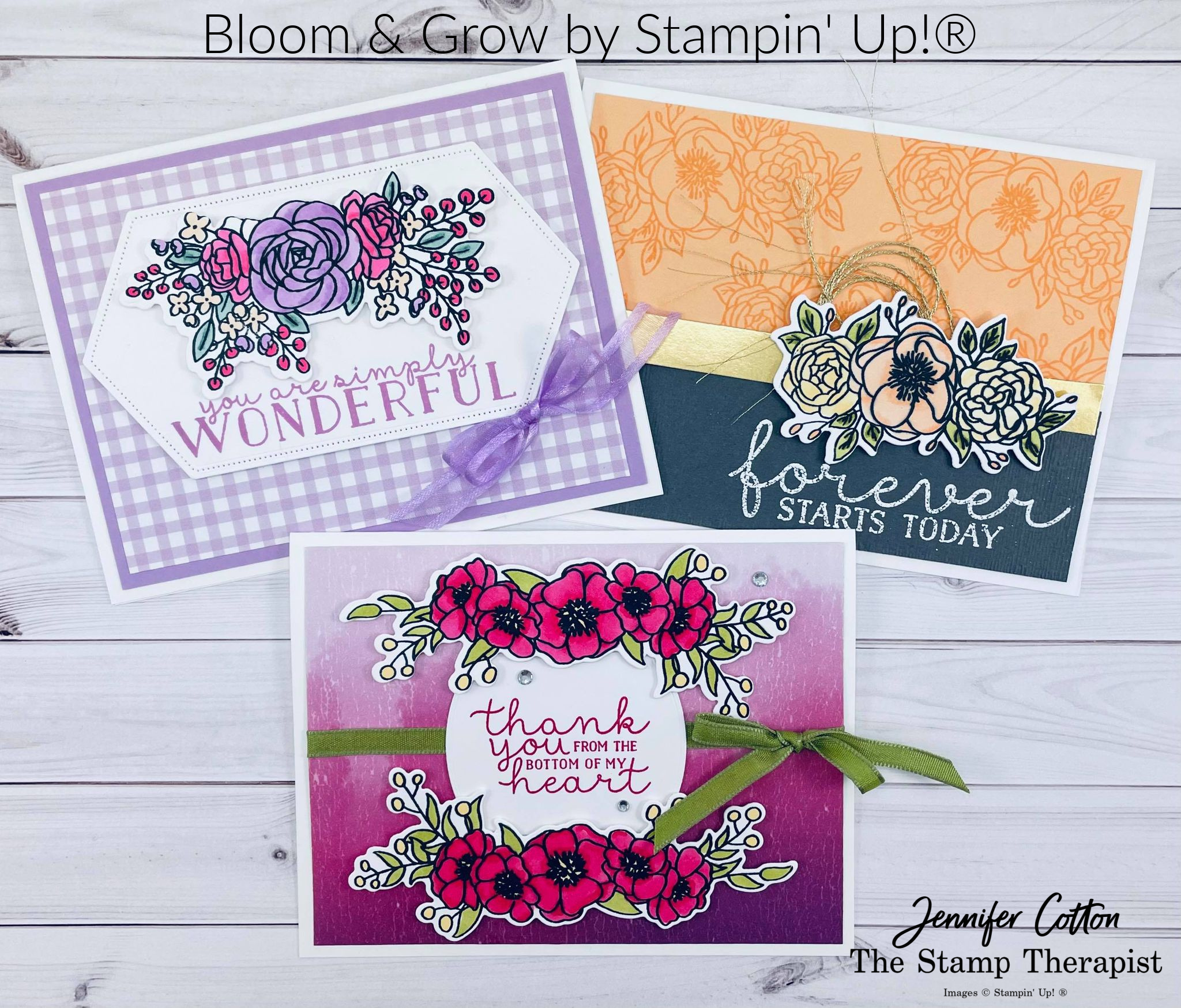 The Stamp Therapist: Three cards with Stampin' Up!®'s Bloom & Grow Bundle