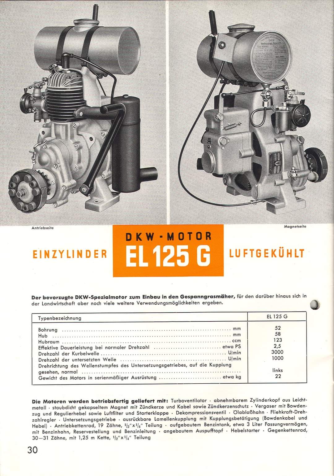 DKW Auto-Union Project: 1940 DKW Stationary Engine Range