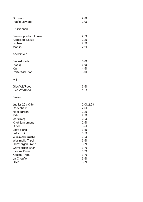 Pot Mami Oriental Streetfood restaurant: Menu