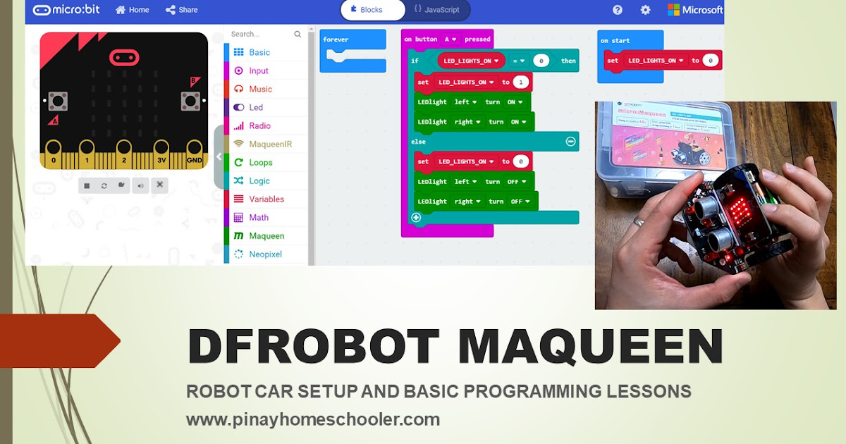 Coding Lessons for Kids Using BBC Microbit Robot Car | The Pinay ...