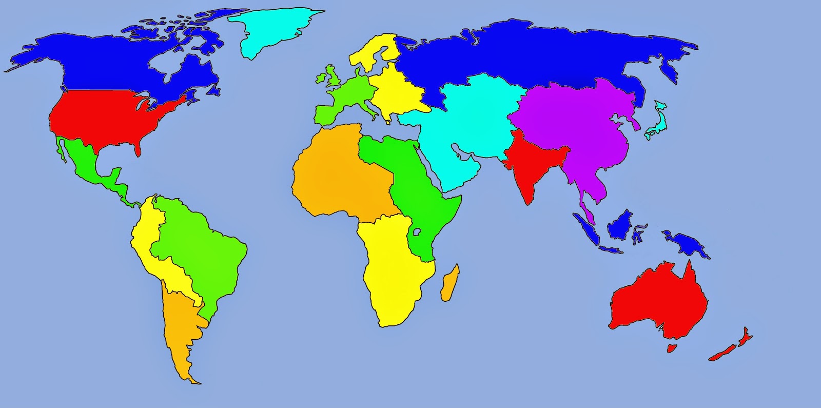 Post-Apocalyptic maps of the world: Parallel Earth