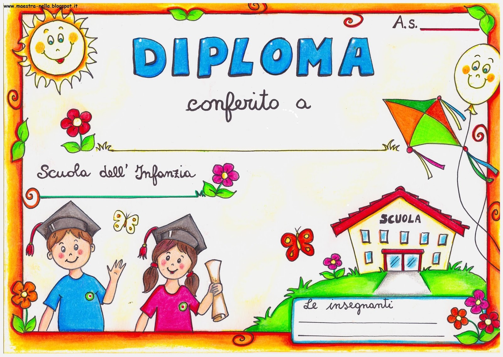 maestra Nella: diplomi bambini