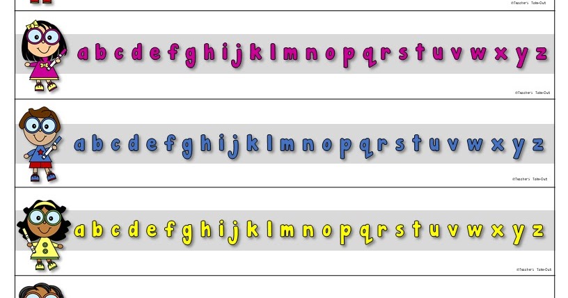 Free ABC Order Strips | Teacher's Take-Out