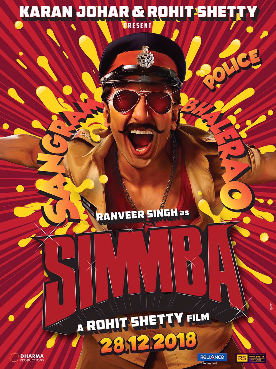 Simmba Movie First Look, Poster, Latest Images & Wallpapers - Ranveer Singh