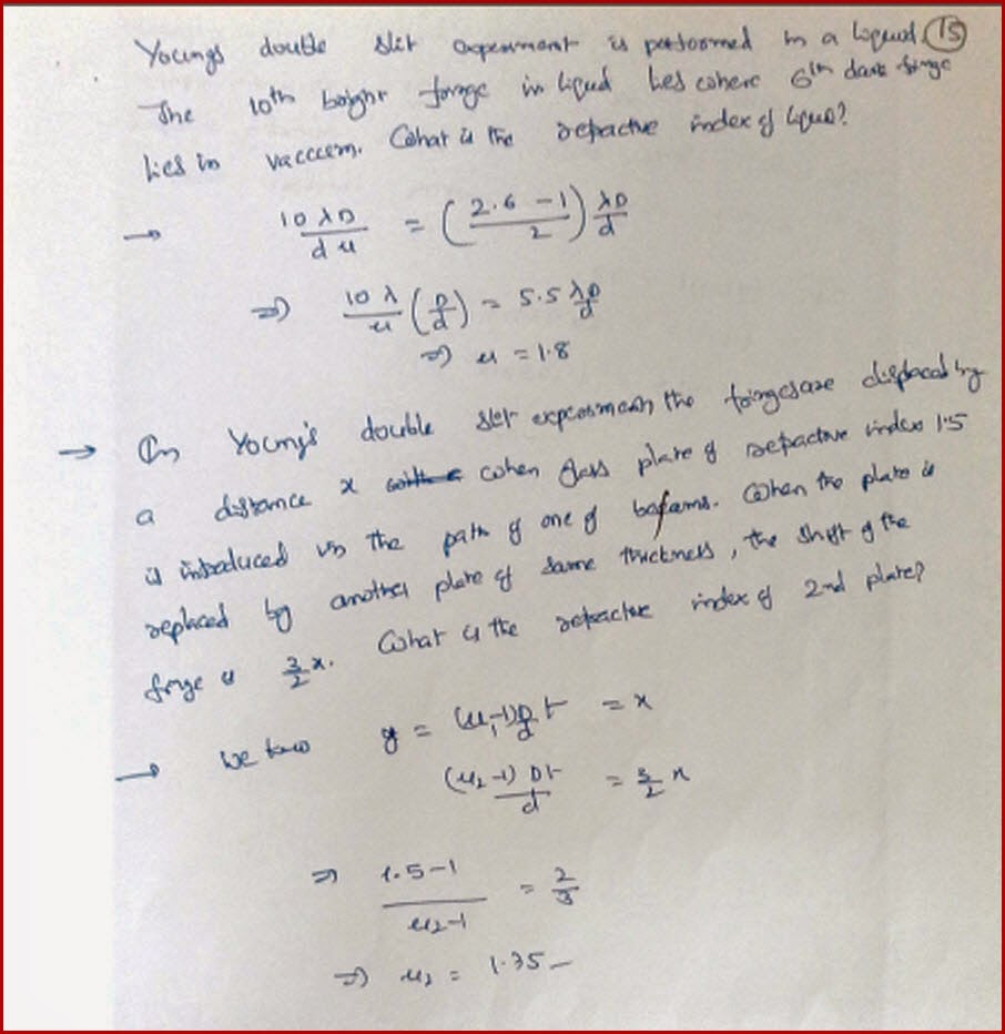 Interference Fringe shift and Problems | IIT JEE and NEET Physics