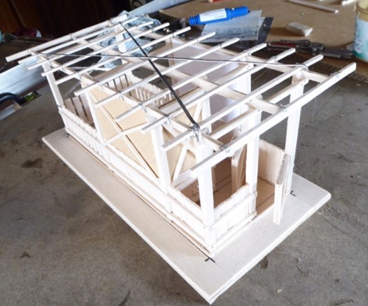 9. Raising pigs in a village pig house.