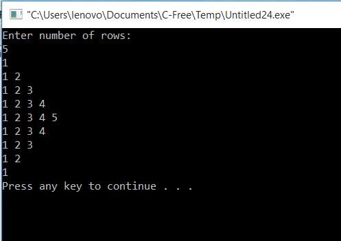 All C Programs: Number Pyramid Programs in C
