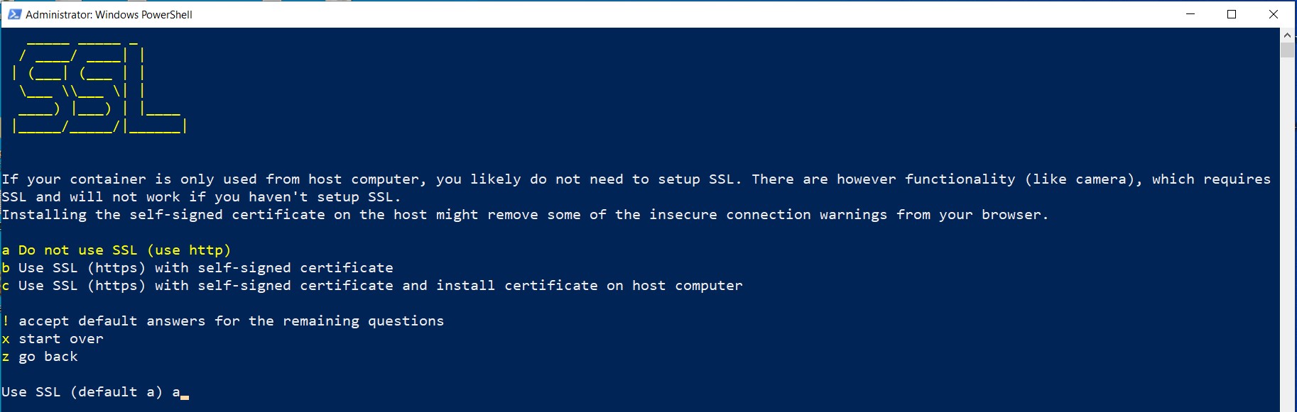 How can I create Docker Container using New-BcContainerWizard?