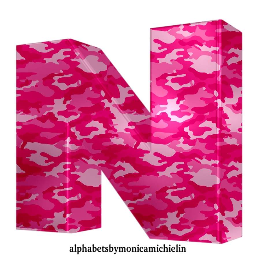 Monica Michielin Alphabets: PINK CAMOUFLAGE ALPHABET PNG, #pink, # ...