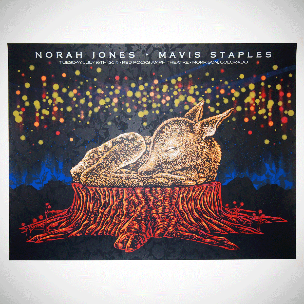 INSIDE THE ROCK POSTER FRAME BLOG: Todd Slater Norah Jones Red Rocks Poster