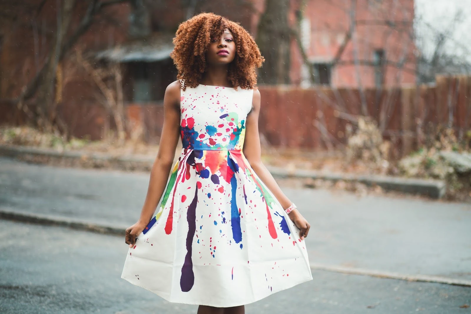 PAINT SPLATTER PRINT DRESS | Melody Jacob