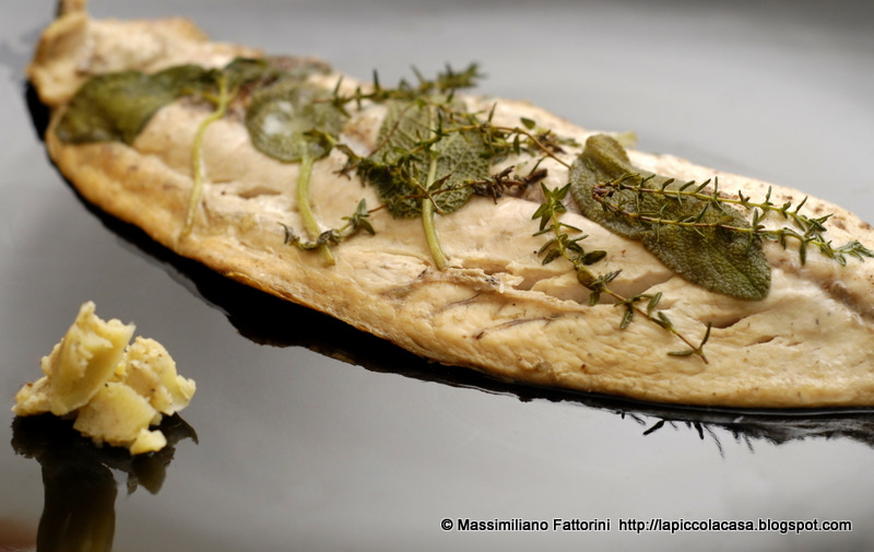 La Piccola Casa: Filetto di lampuga con burro al tartufo, salvia e timo