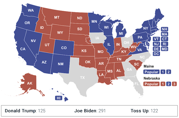 jobsanger: The Current Consensus Electoral College Map