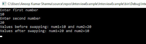Program to Swap two numbers in C# ~ IT Tutorials with Example