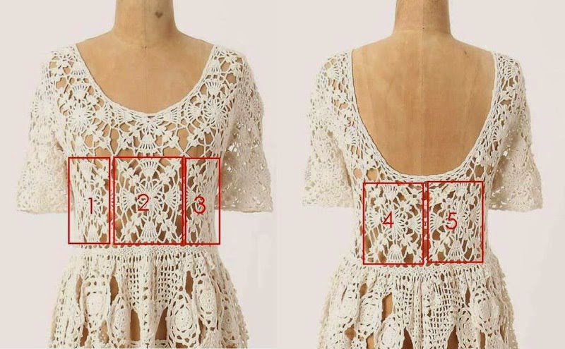 Irina: Crochet Lace Dress. Patterns.
