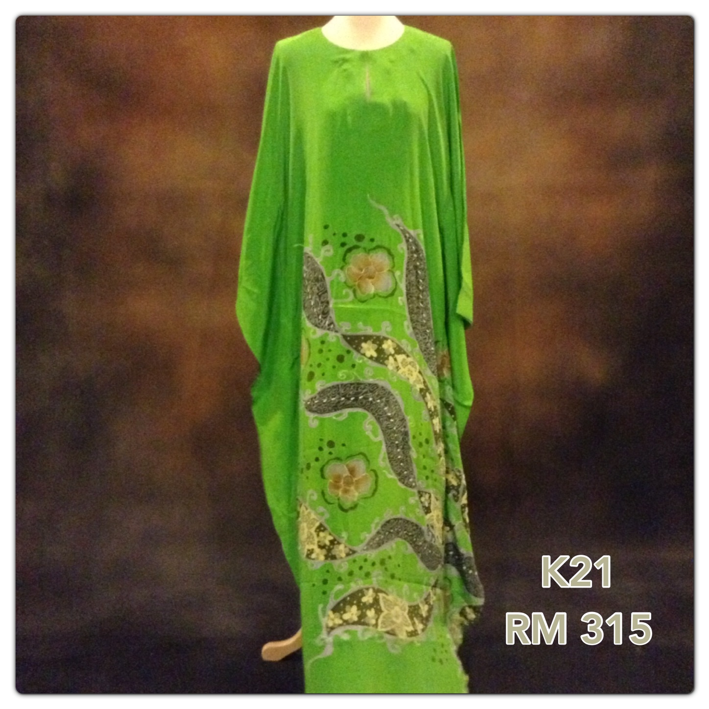 Cotton Siti: Kaftan Batik Sutera Crepe Terengganu