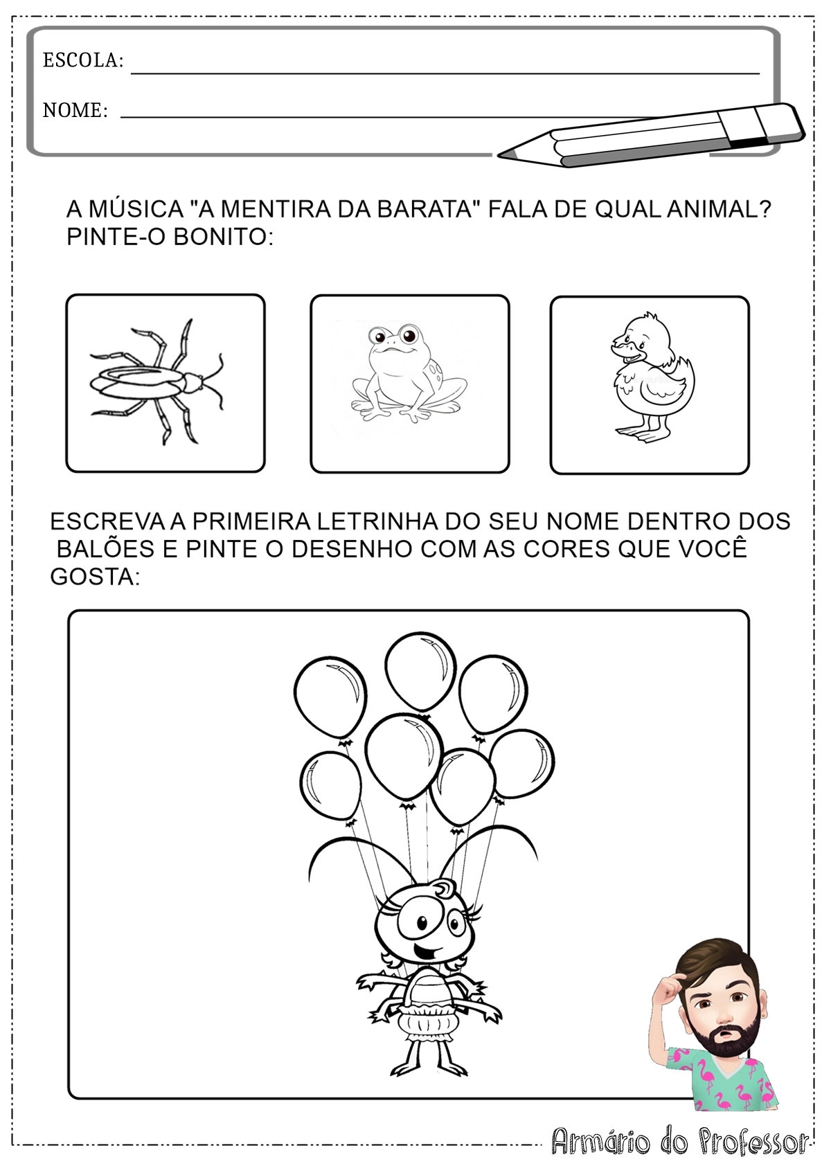 Atividades A Barata Diz Que Tem Educação Infantil - FDPLEARN