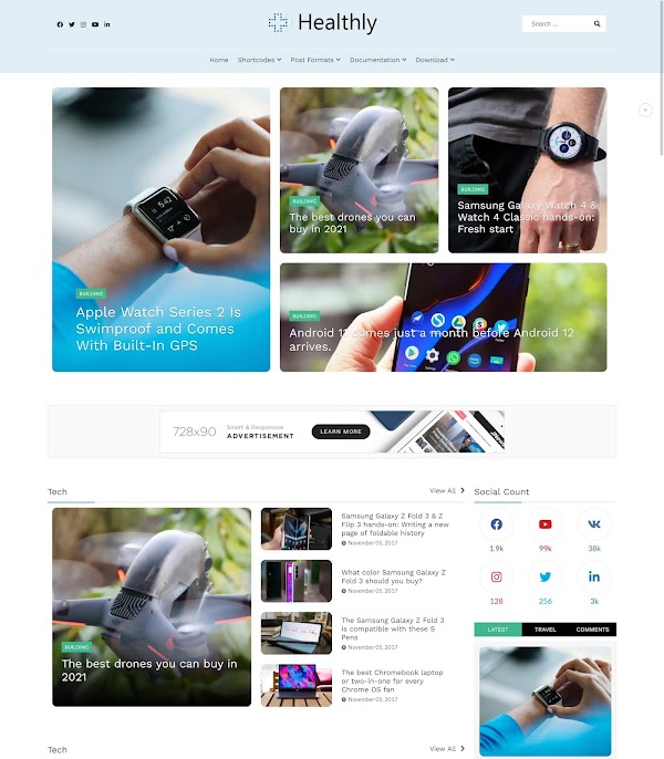 Healthly Blogger Template
