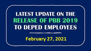 Status on the release of PBB 2019 as of February 26