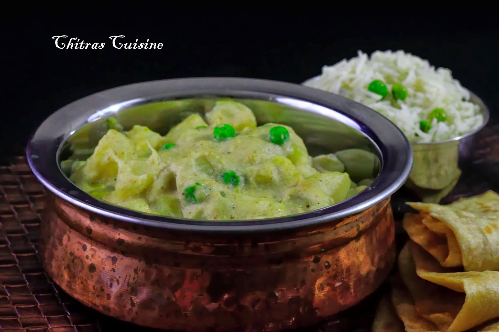 Chitra's Cuisine: Aloo Mutter Korma