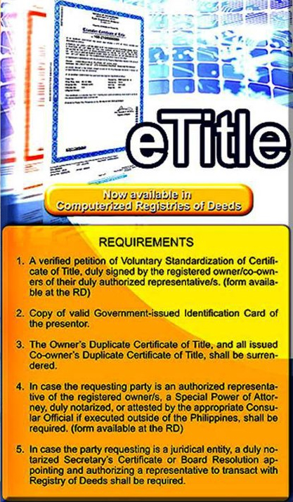 THE PROJECT REVIEW: Information : eTitle - Converting Manually Issued ...