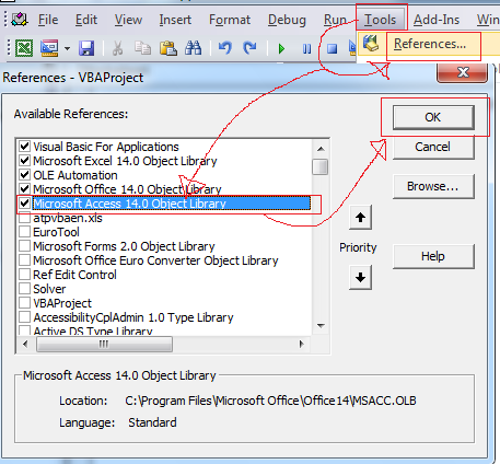 รูปแบบคำสั่ง vba Connect with Microsoft Office - สูตร excel รวมสูตร ...
