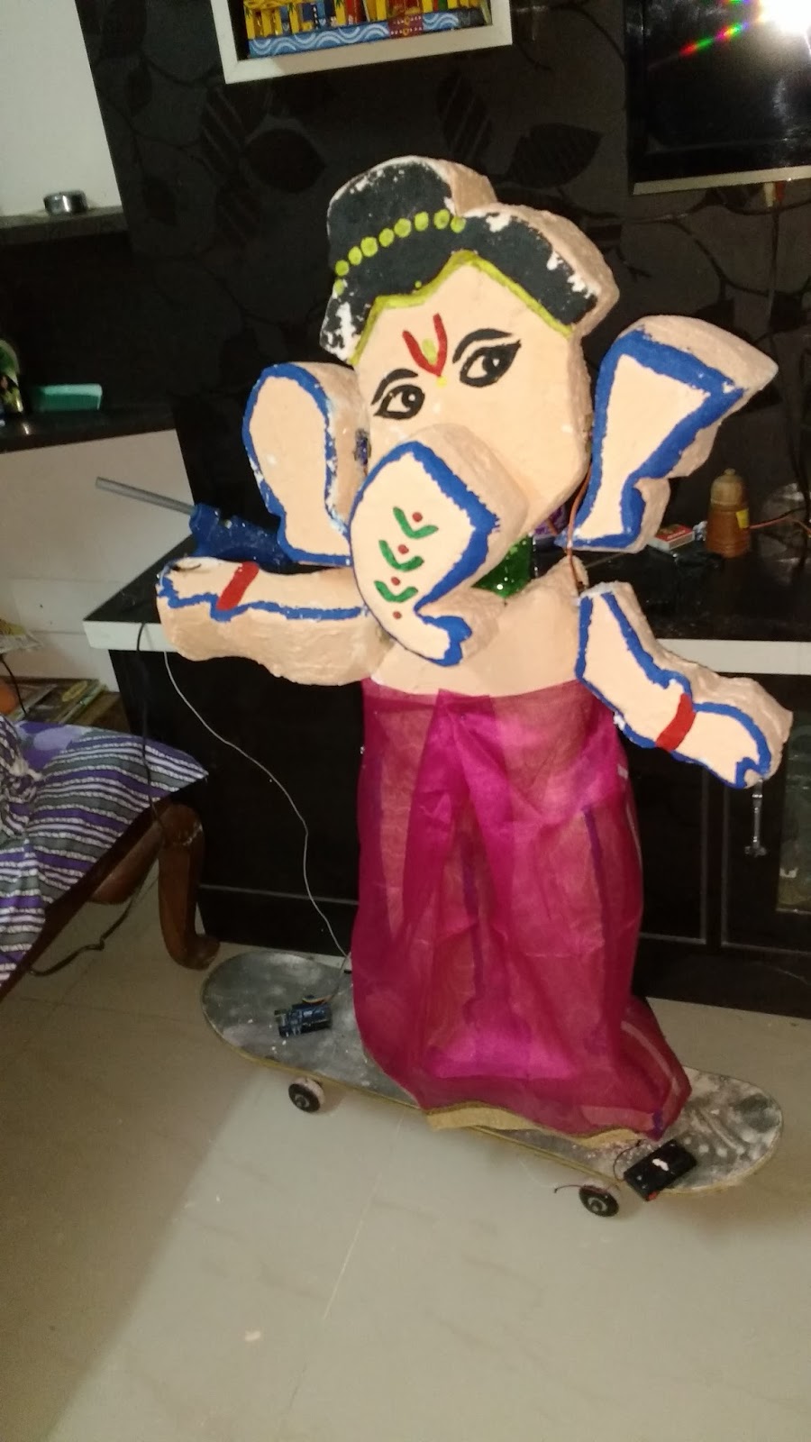 My Robotics Experiments Robo Ganesh On Skate Board Using Arduino