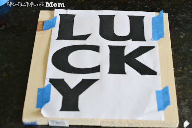 Architecture of a Mom: Wooden Lucky Sign