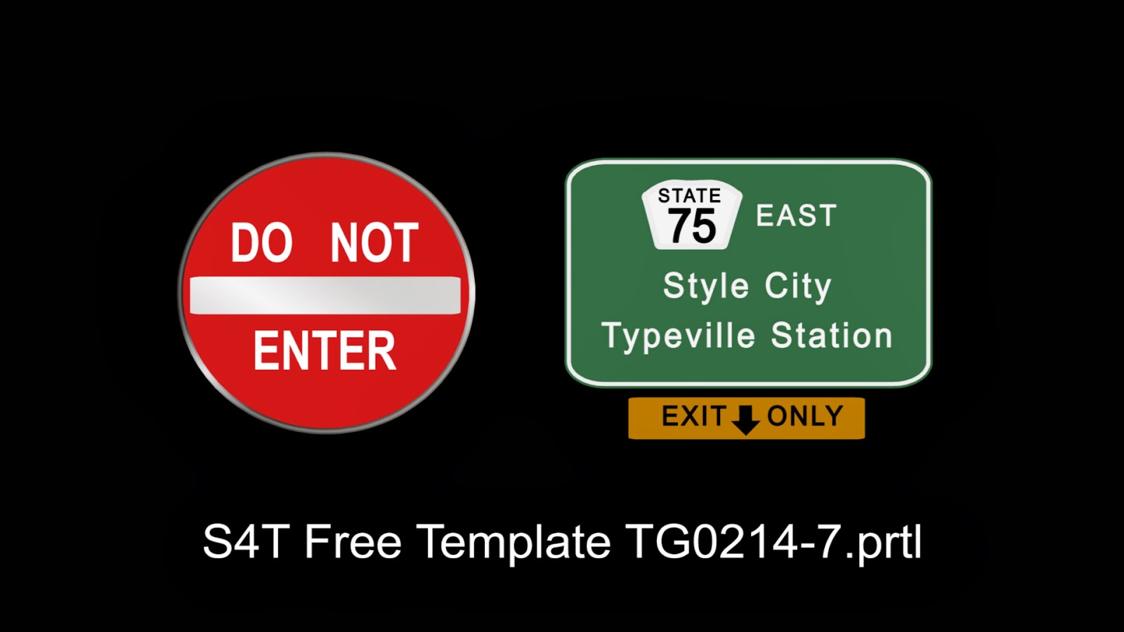 style4type: Free S4T Premiere Pro Title Template: More Road Signs