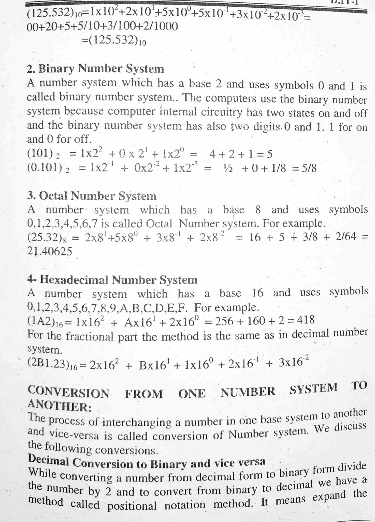 Introduction To Number System And Their Conversationsbinary System Octal Number System