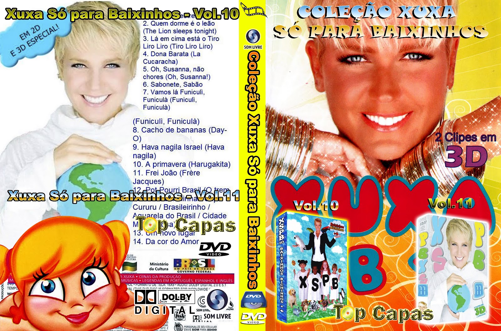 Top Capas 2012: COLEÇAO XUXA SÓ PARA BAIXINHOS VOL 10 VOL 11