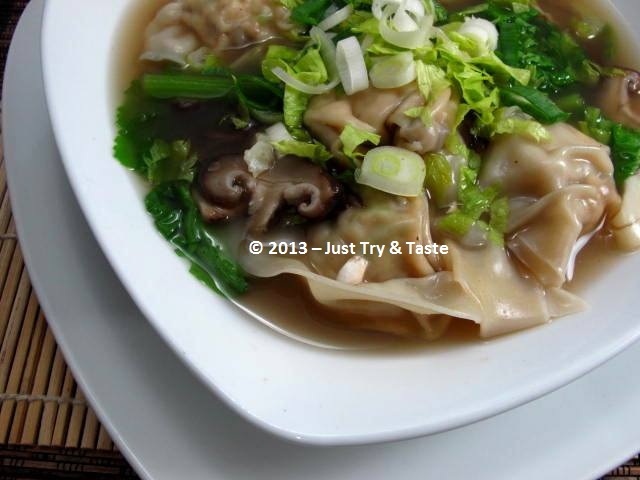 Sup Wonton dengan Jamur Shiitake | Just Try & Taste